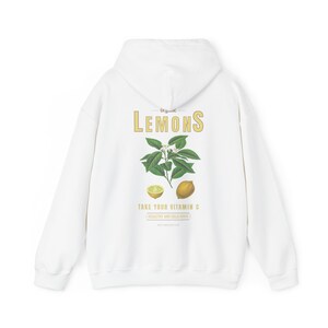 Cute Lemon Hoodie 90's Retro Style Vintage Graphic Hoodie Fruit ...