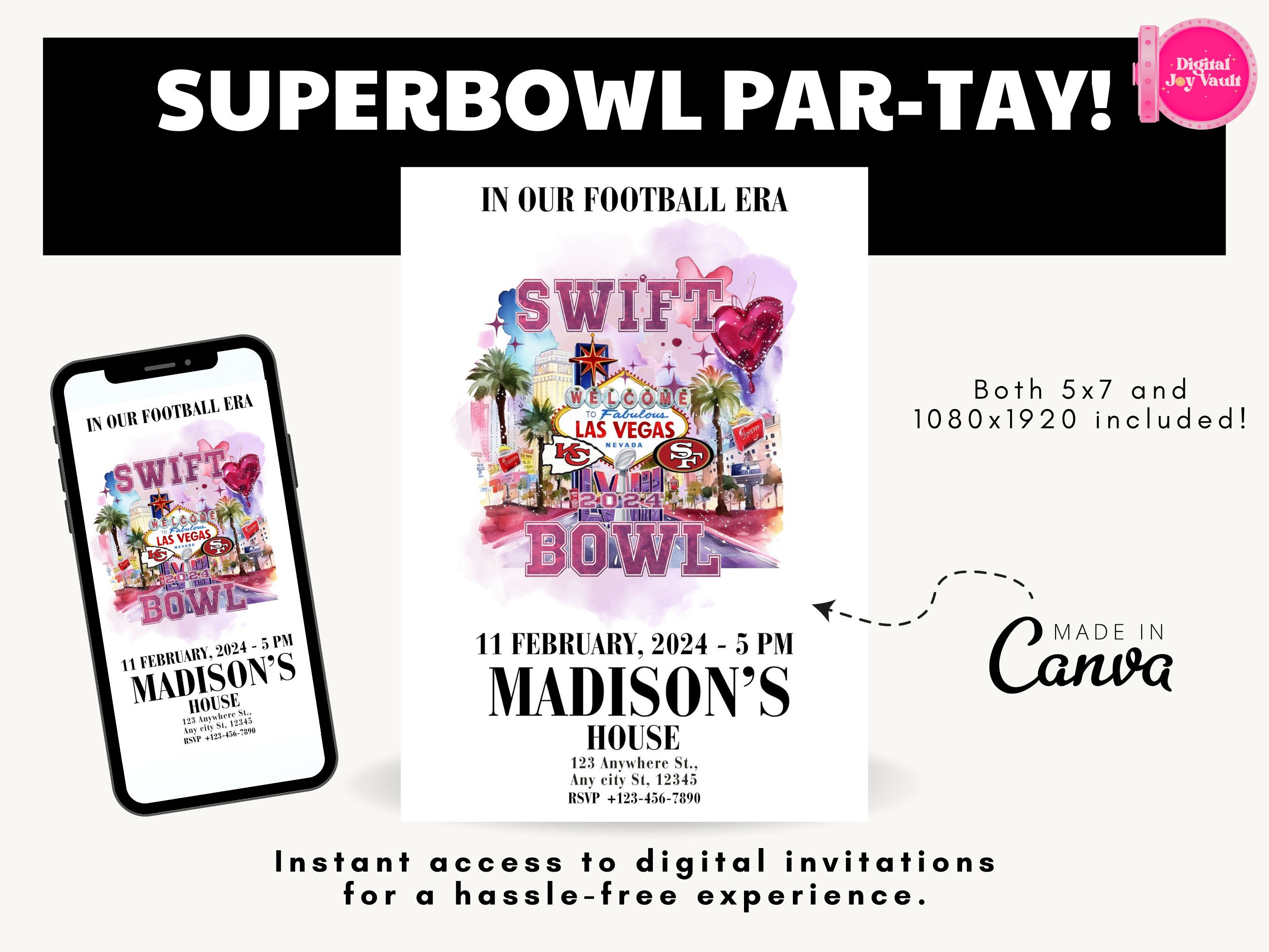 Taylor Swift Super Bowl Party Invitation , Taylor Swift Superbowl ...