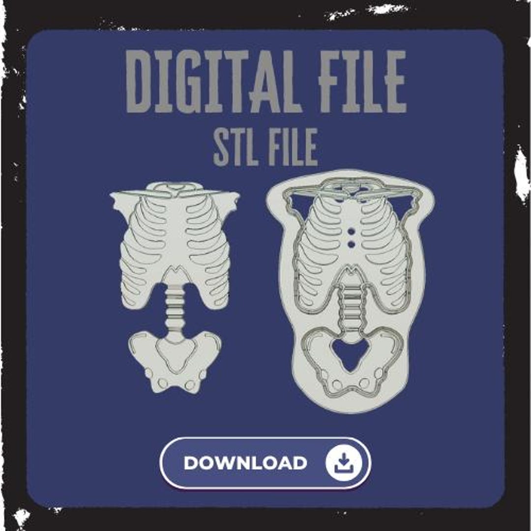 Skeleton Polymer Clay Cutter Digital File, Clay Cutter STL File, Spooky ...