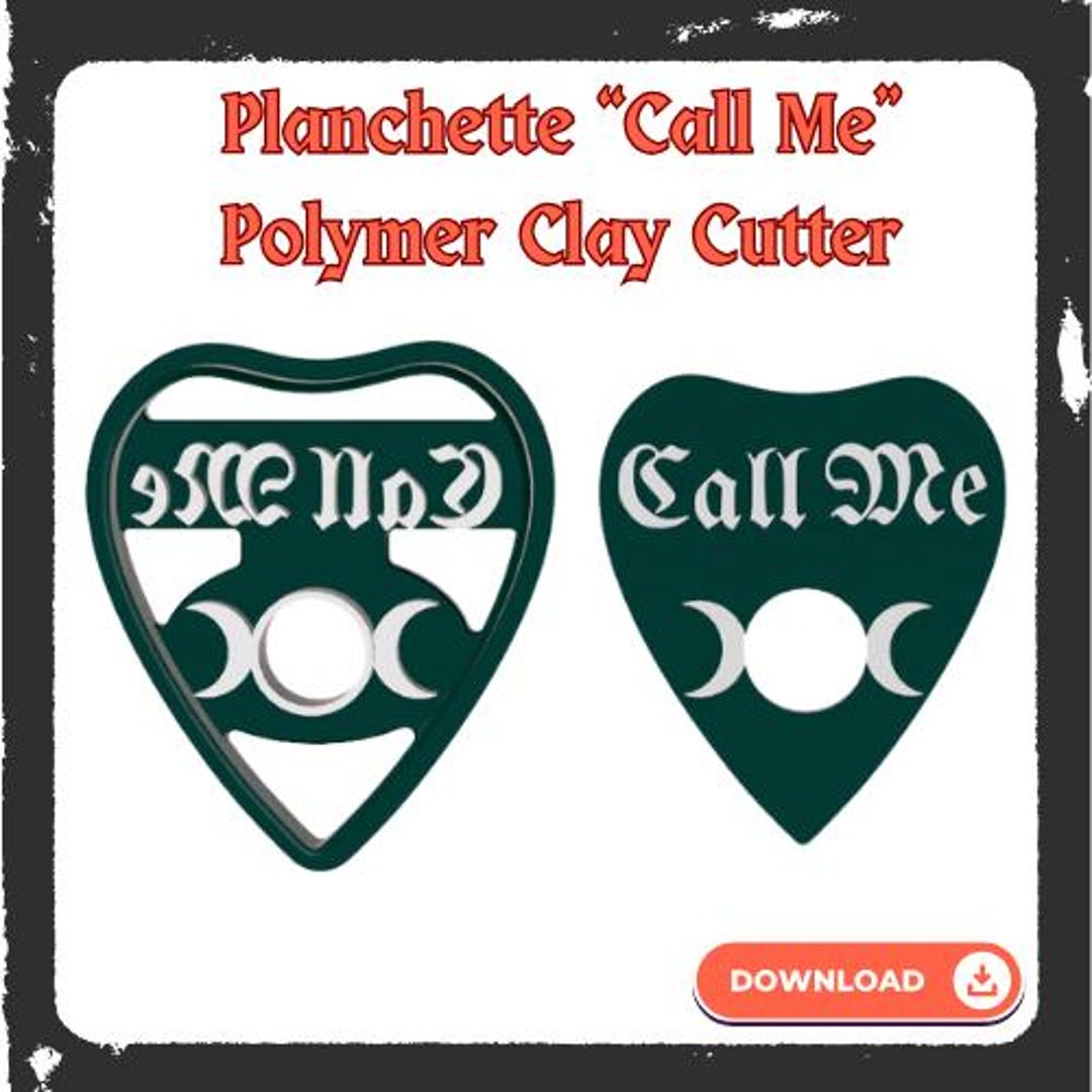 Planchette Polymer Clay Cutter STL (digital File), Spooky Halloween ...