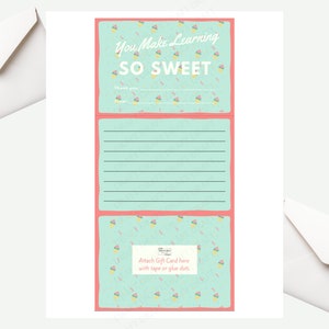 Plantilla tríptico imprimible para tarjeta de regalo You Make Learning ...