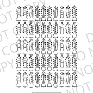 Digital or Printable Tracker Templates Set of 4 - Succulent Plants ...