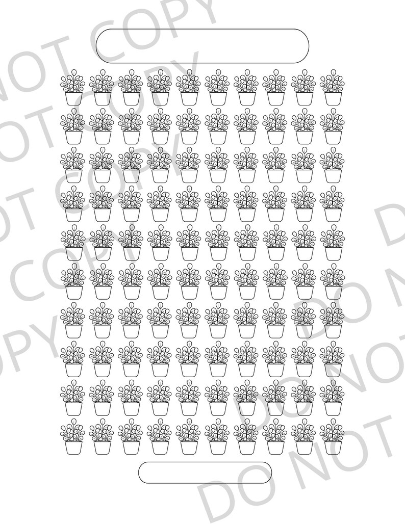 Digital or Printable Tracker Templates Set of 4 - Succulent Plants ...