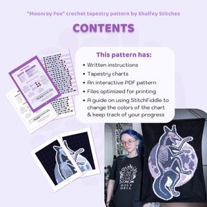 Moonray Fox - Crochet Tapestry Pattern | DIGITAL DOWNLOAD - Etsy