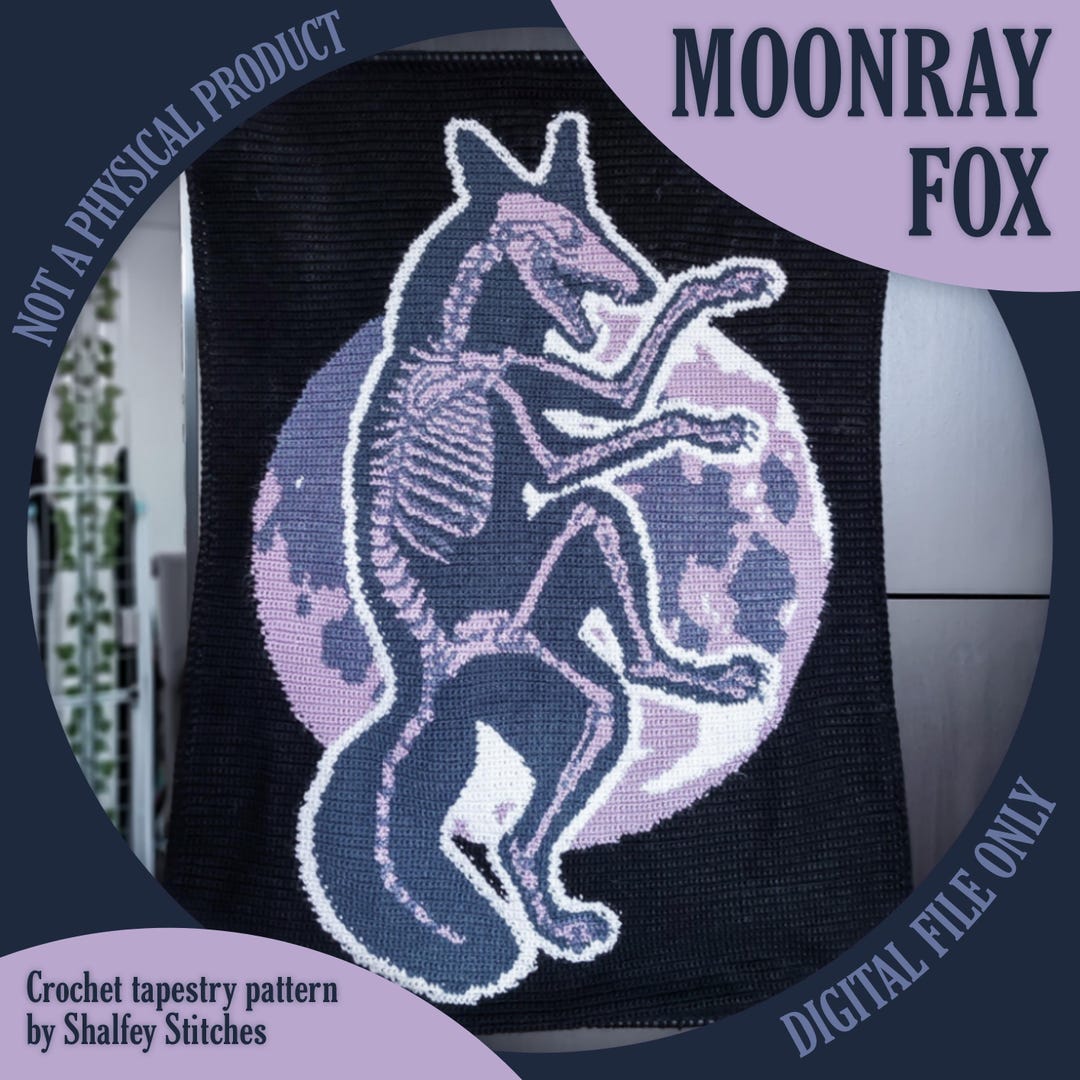 Moonray Fox - Crochet Tapestry Pattern | DIGITAL DOWNLOAD - Etsy
