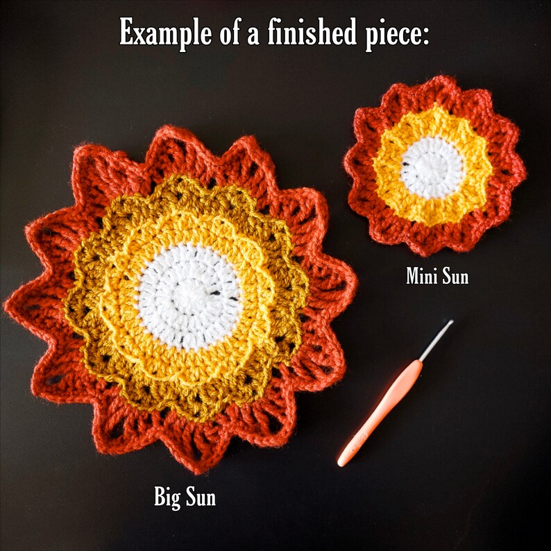Sun Coasters - Crochet Pattern | DIGITAL DOWNLOAD - Etsy