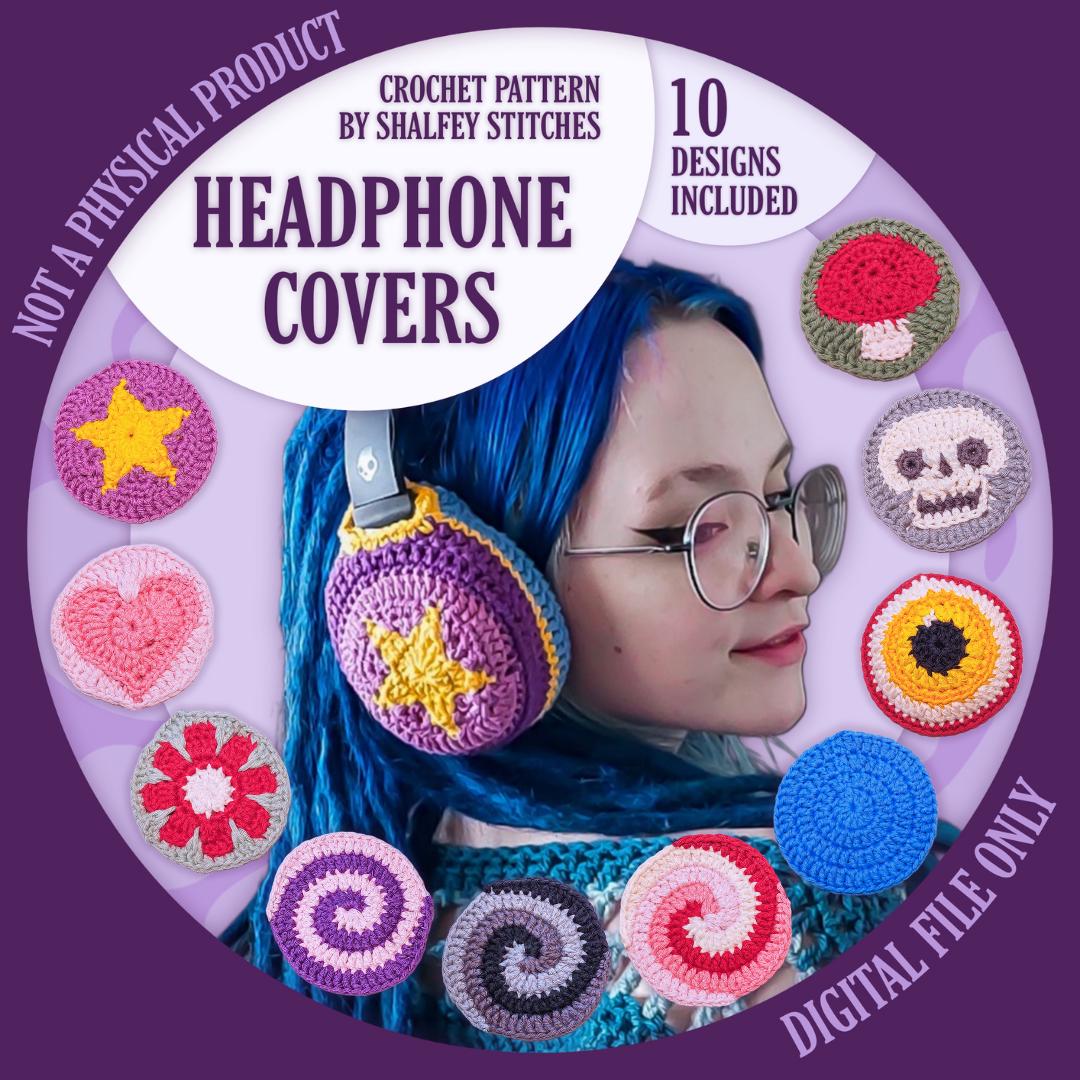 Headphone Covers (10 Designs) - Crochet Pattern | DIGITAL DOWNLOAD - Etsy
