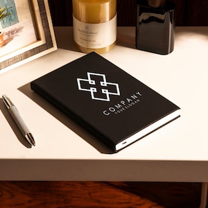 Custom Company Logo Journal, Company Logo Notebook, Custom Leather ...