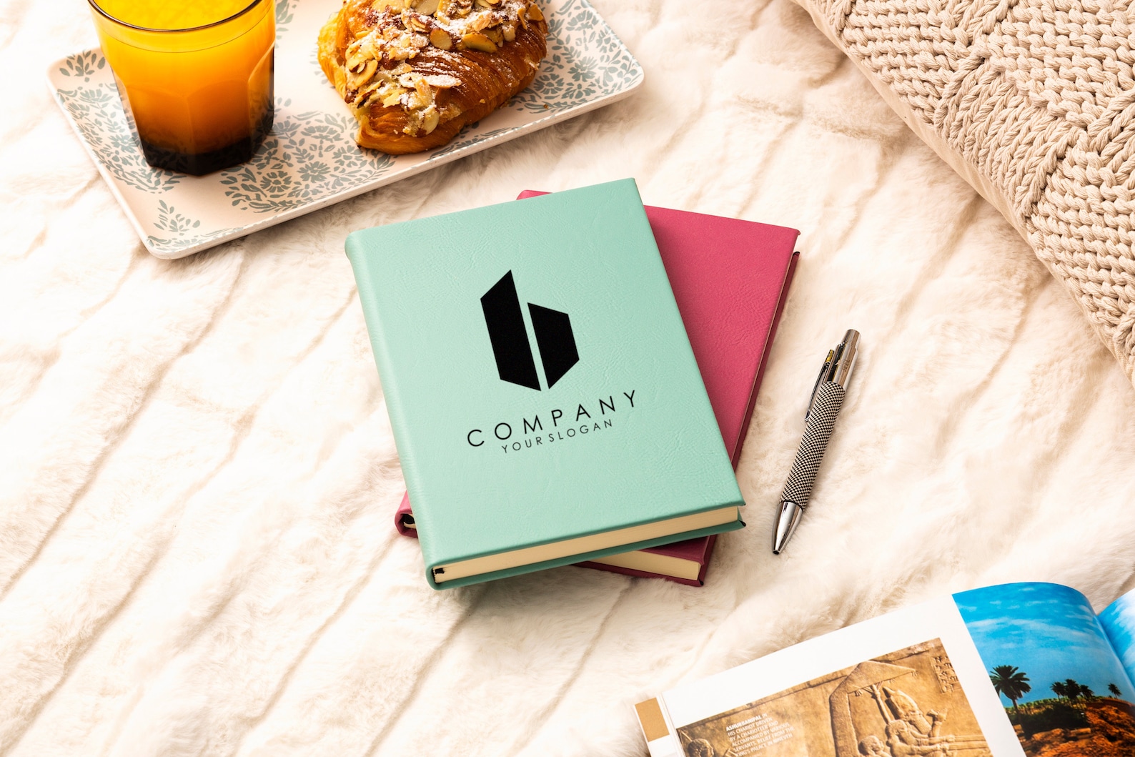 Custom Company Logo Journal, Company Logo Notebook, Custom Leather ...