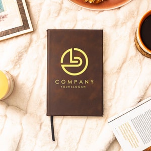 Custom Company Logo Journal, Company Logo Notebook, Custom Leather ...