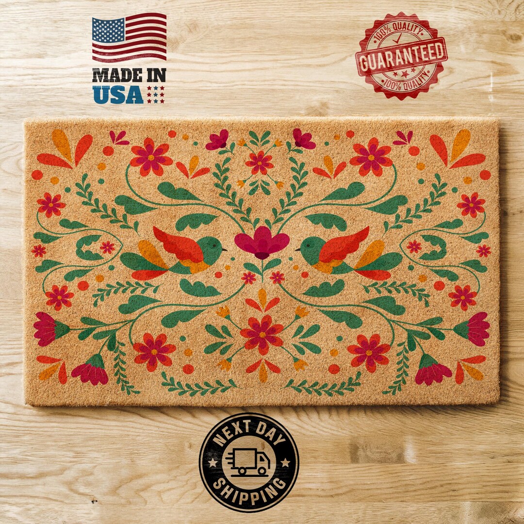 Floral Doormat, Home Doormat, Boho Doormat, Housewarming Gift, Coir ...