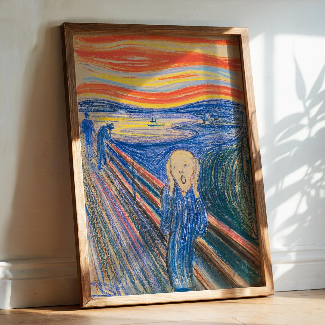 The Scream Exhibition Poster, Edvard Munch Wall Art, Framed the Scream ...