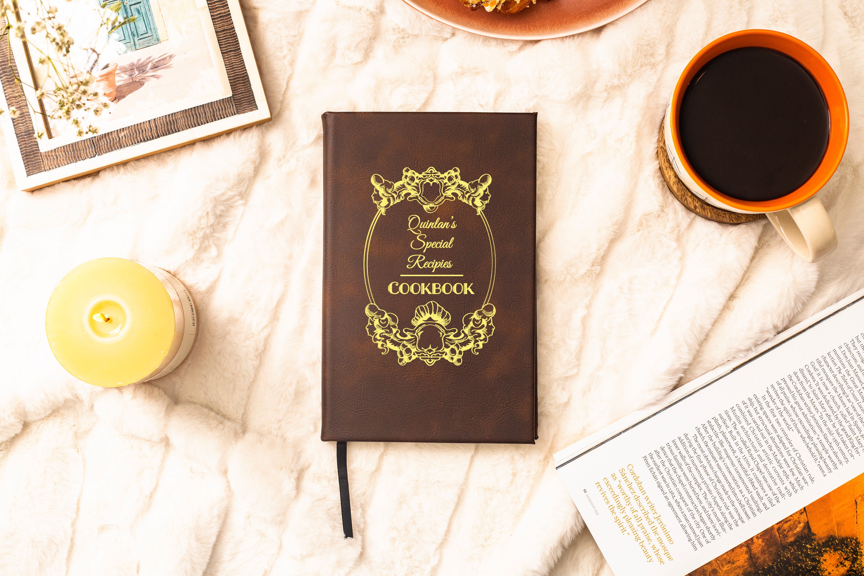 Personalized Leather Cook Book, Monogram Initials Cook Book ...