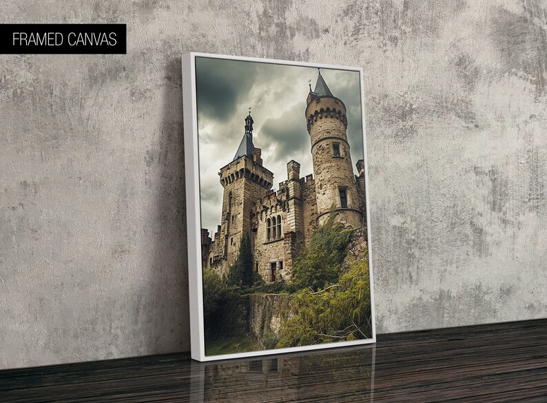 Old English Castle Wall Art Photography Print on Canvas, Framed and ...