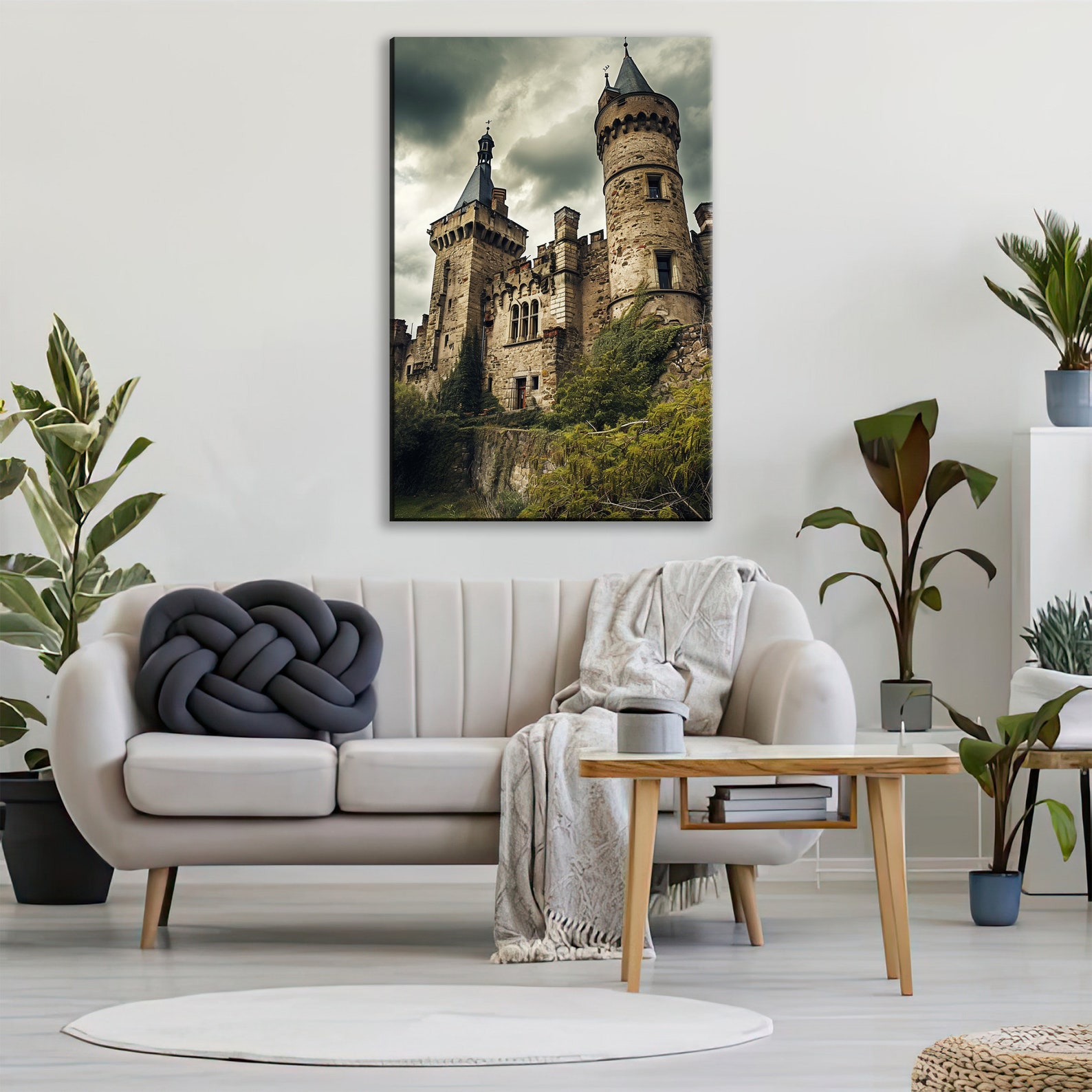 Old English Castle Wall Art Photography Print on Canvas, Framed and ...