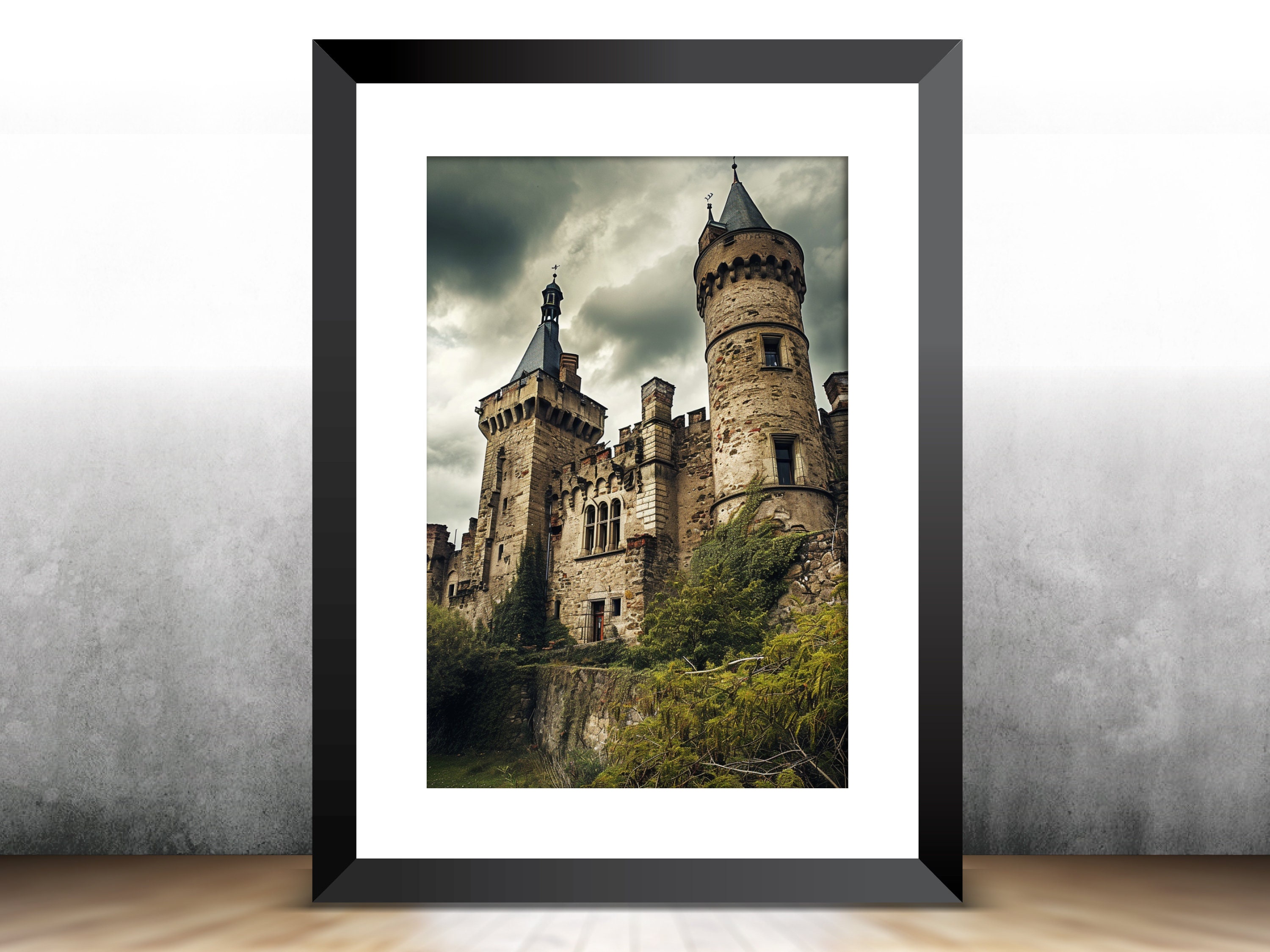 Old English Castle Wall Art Photography Print on Canvas, Framed and ...