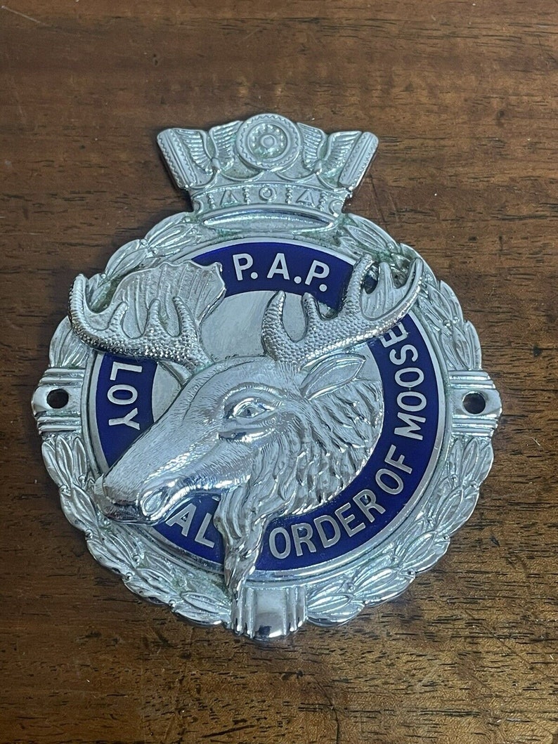 Rare Masonic Vintage Car Mascot Badge "p.a.p. Loyal Order of Moose ...