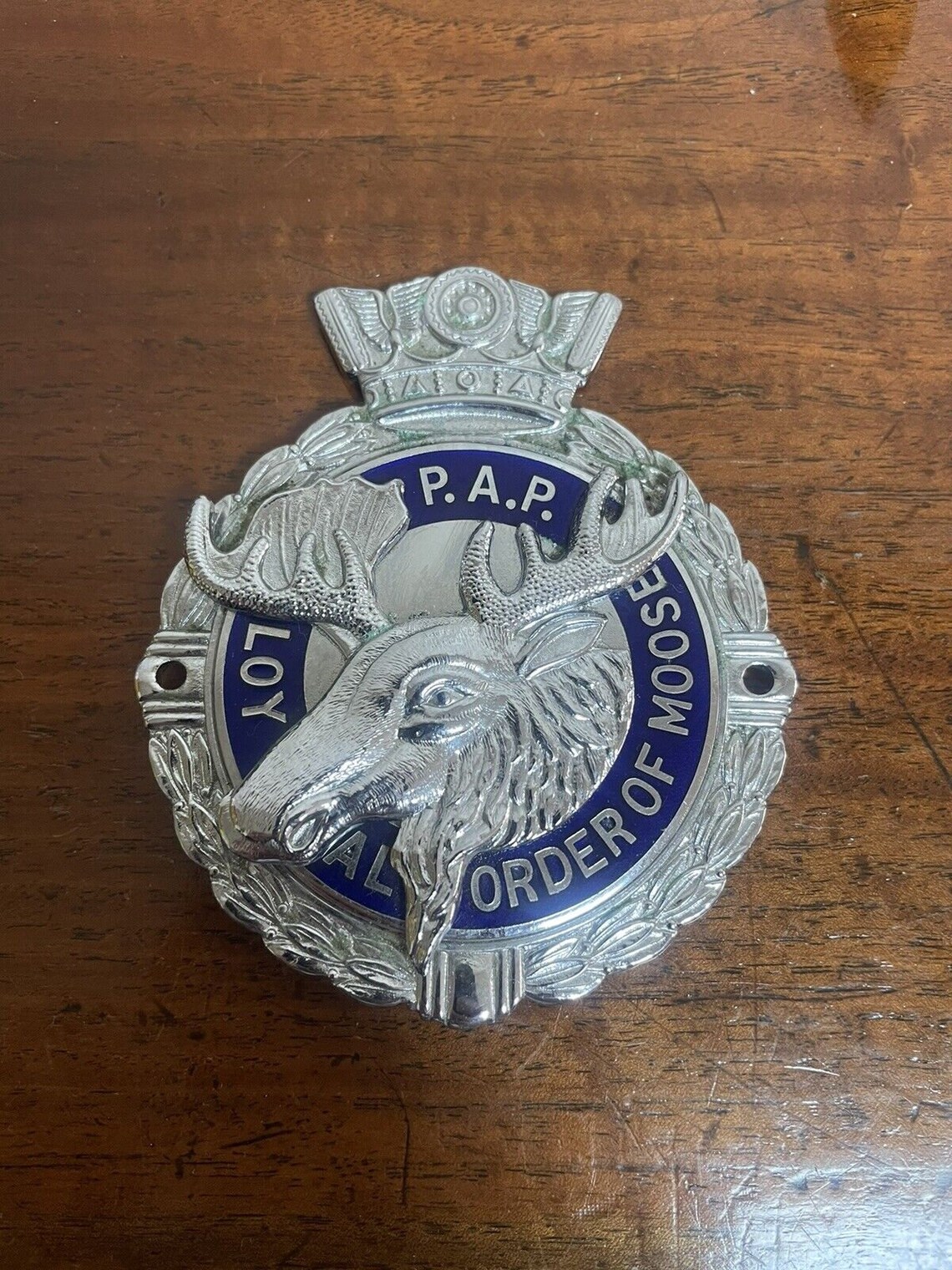 Rare Masonic Vintage Car Mascot Badge "p.a.p. Loyal Order of Moose ...