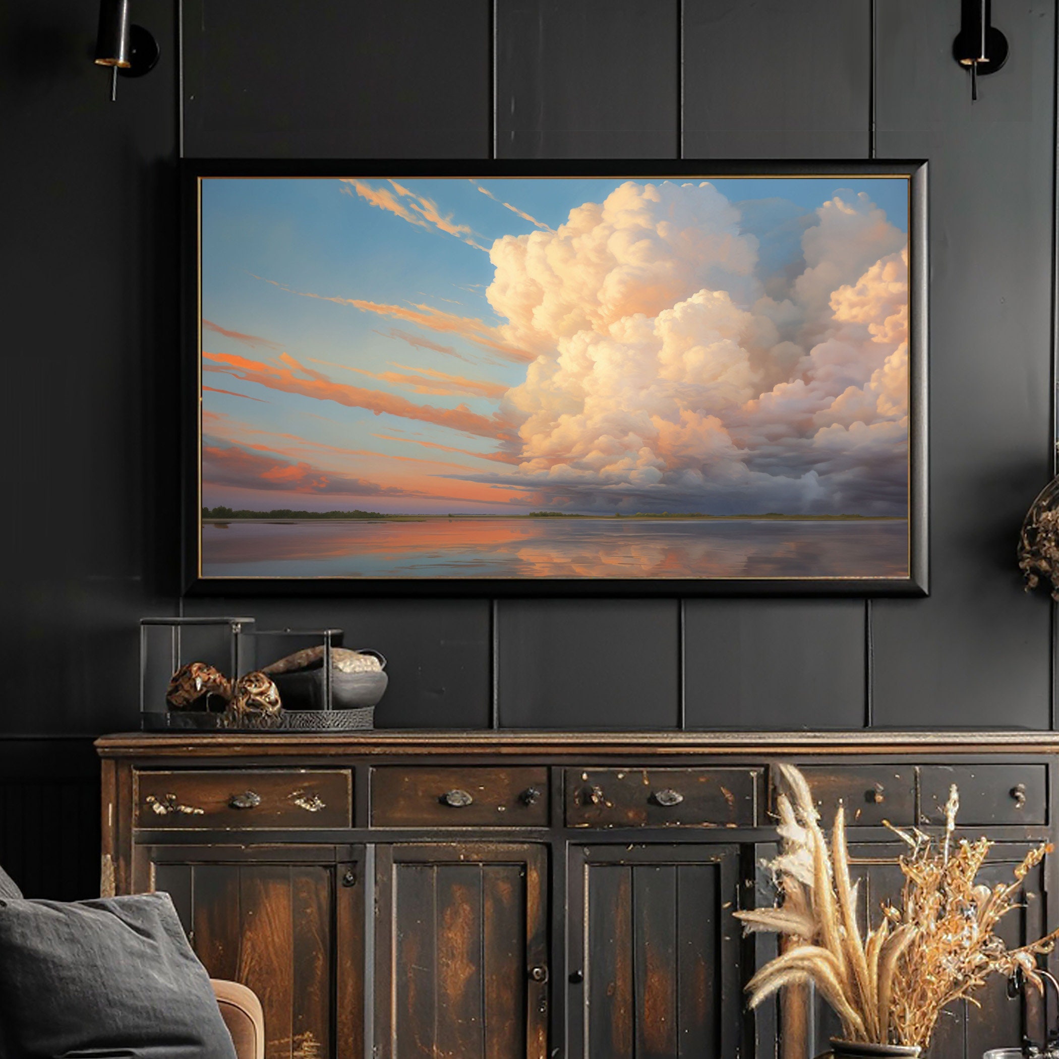 Clouds Landscape, Samsung Frame TV, Trees, Field Landscape, Country ...