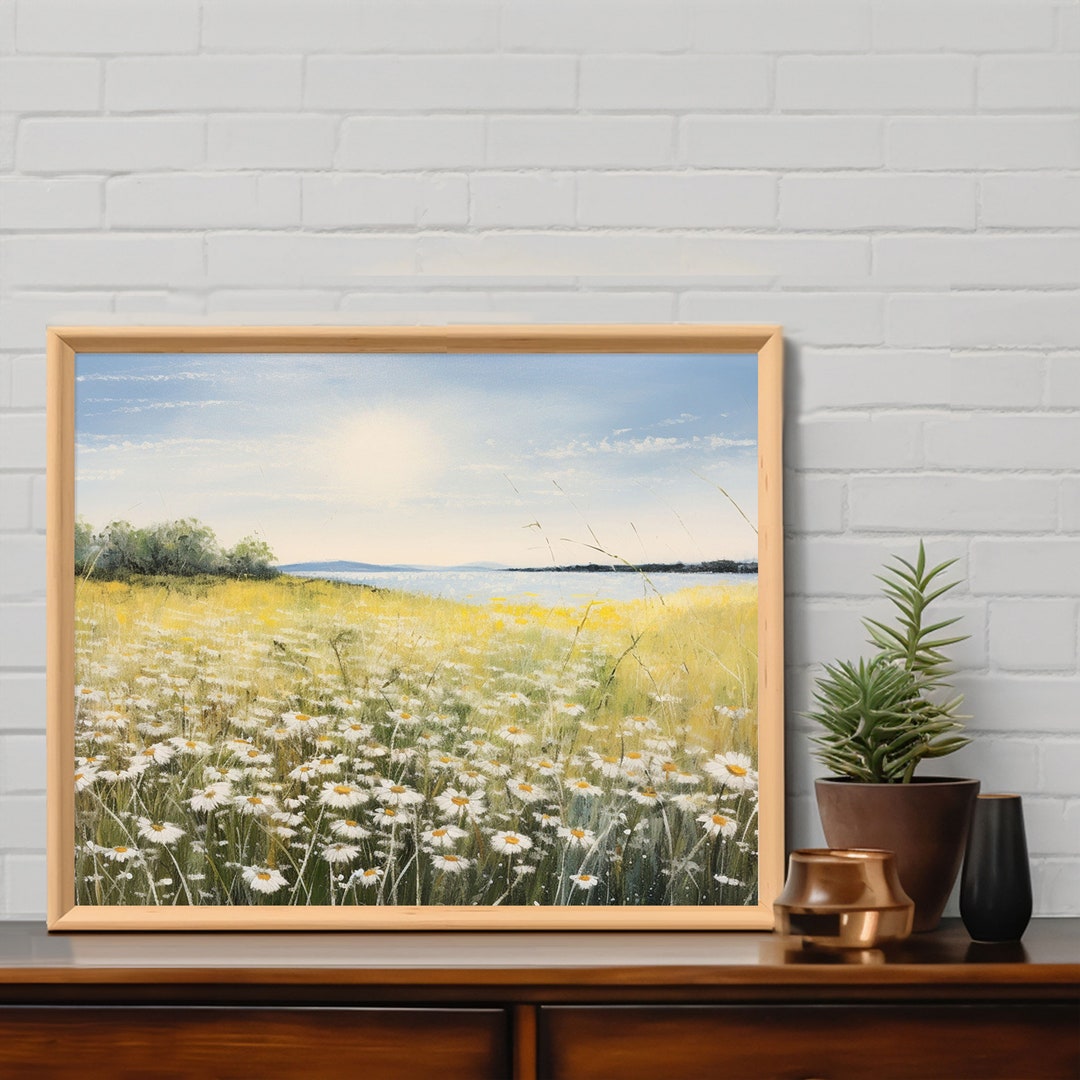 Printable Wildflower Art, Flowers, Field Landscape, Country Painting ...