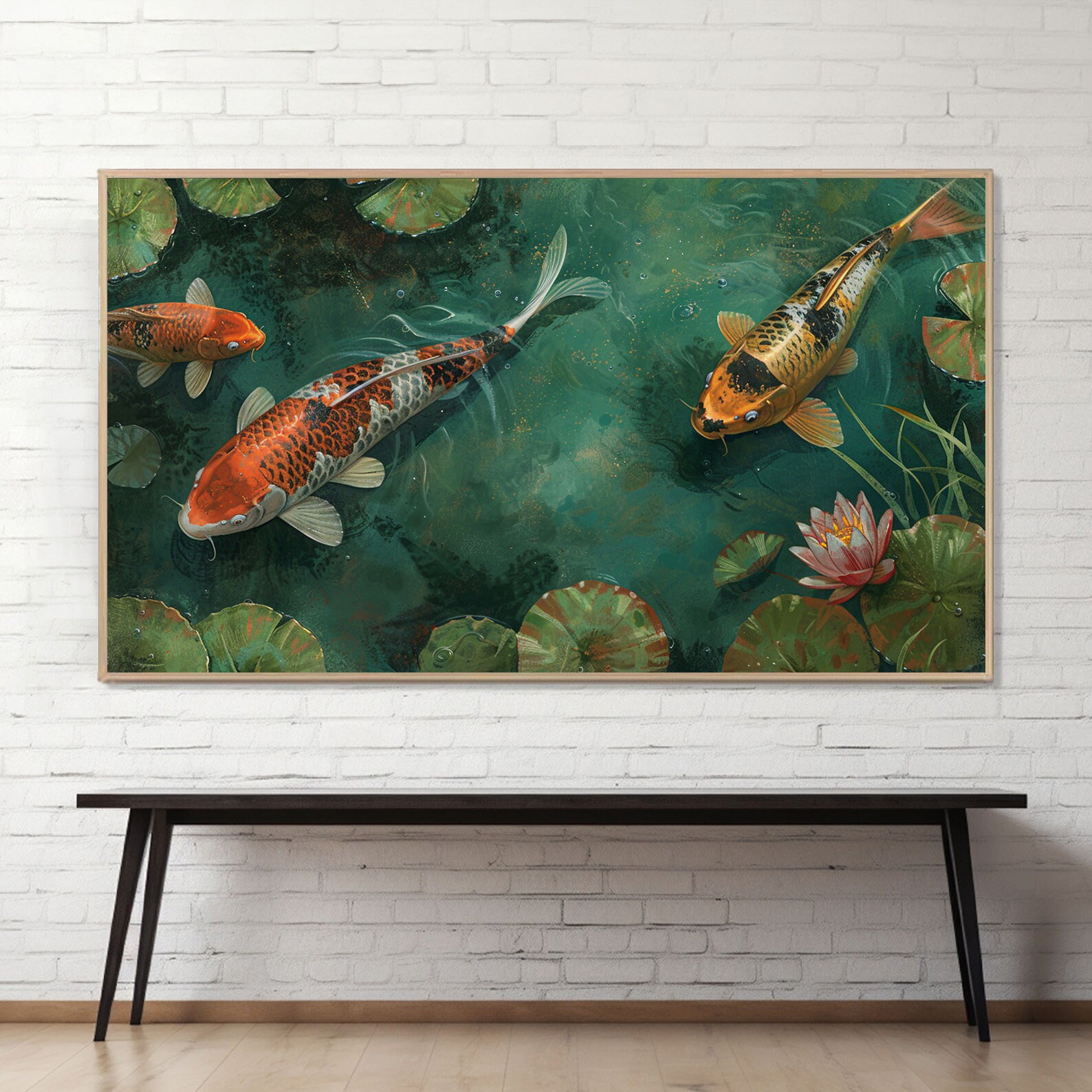 Samsung Frame TV Koi Art, Koi Fish Painting, Goldfish Art, Koi Pond ...