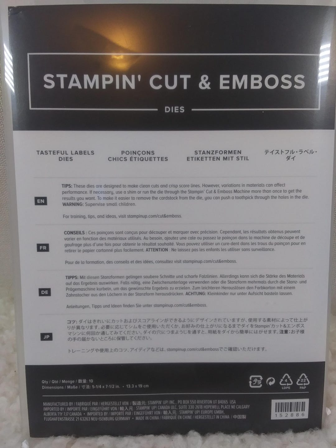 Retired Stampin' up Cut & Emboss Dies "tasteful Labels" - Etsy