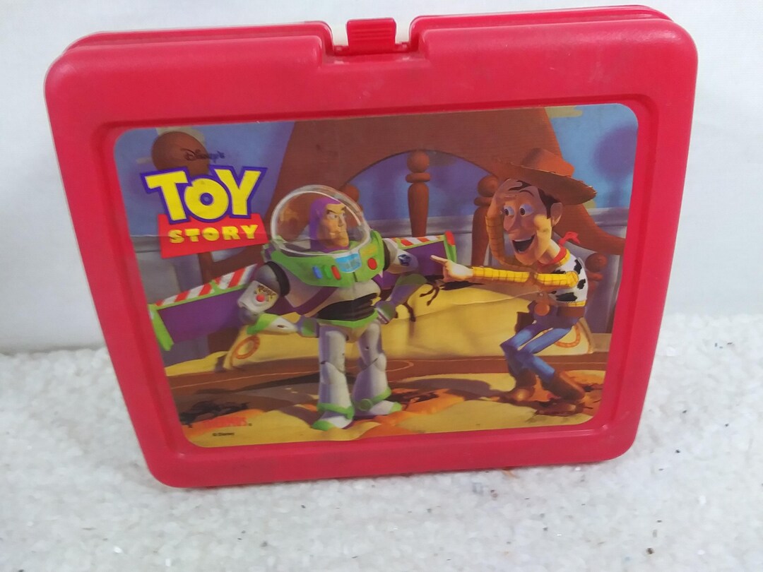 Vintage 1996 Toy Story Lunch Box Red Plastic 05-004-0720 Woody Buzz - Etsy