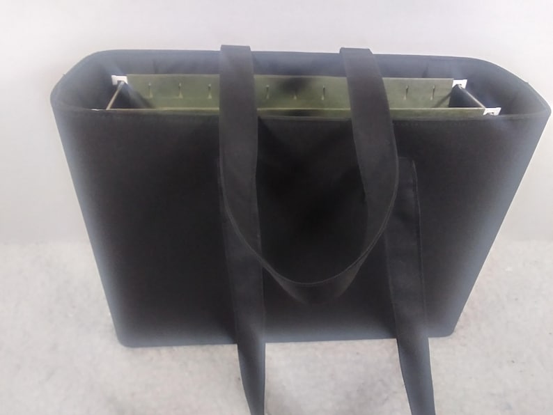 Vintage Black Canvas File Carrying Bag for Hanging Files - Etsy