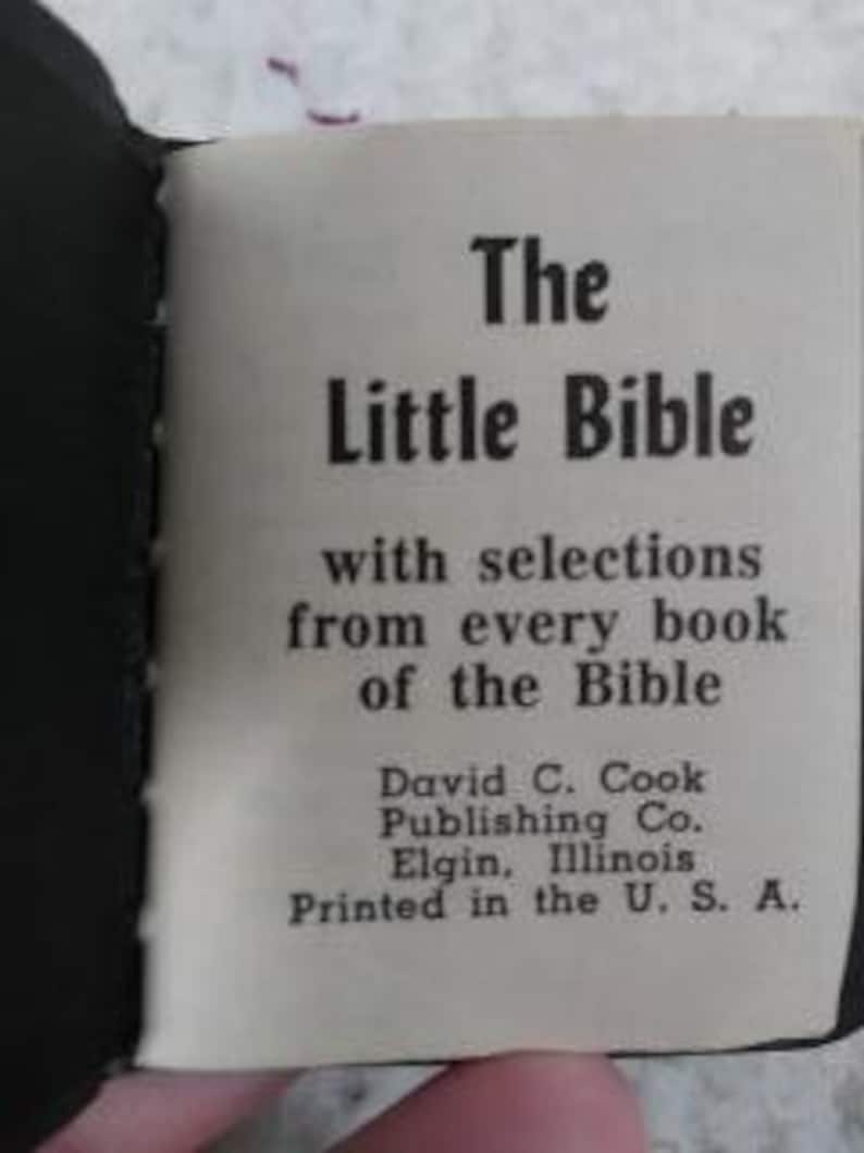 Vintage "the Little Bible" by David C. Cook Publishing Co. Miniature - Etsy