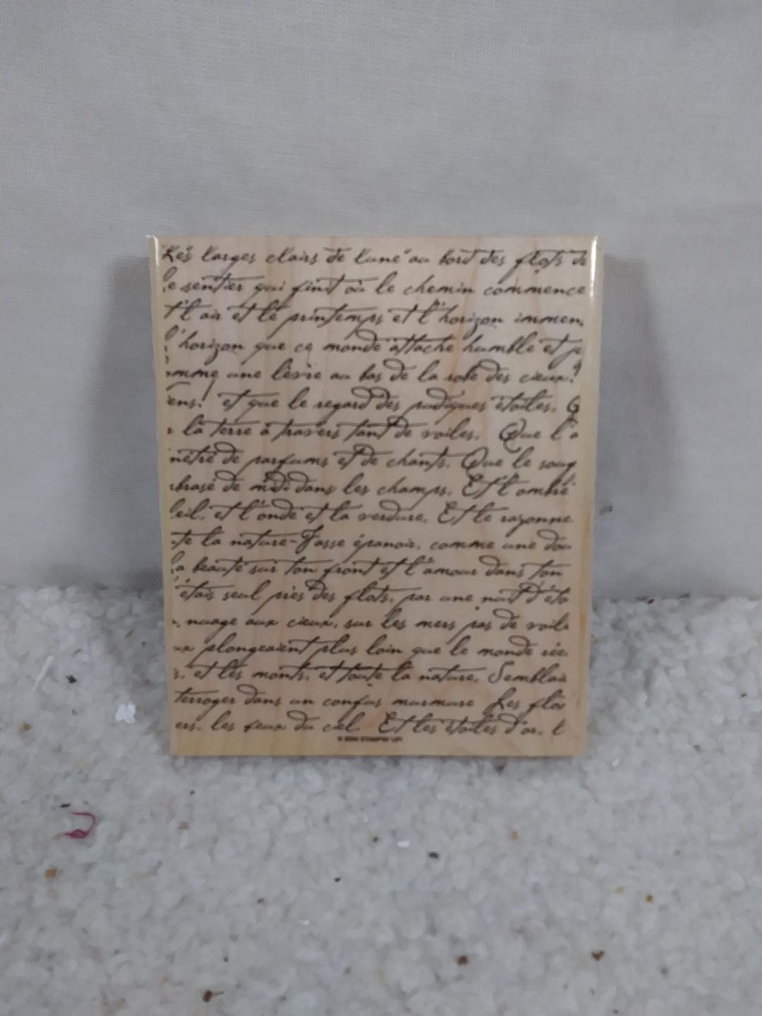 2000 Stampin' Up! "french Script" Wooden Stamp - Etsy