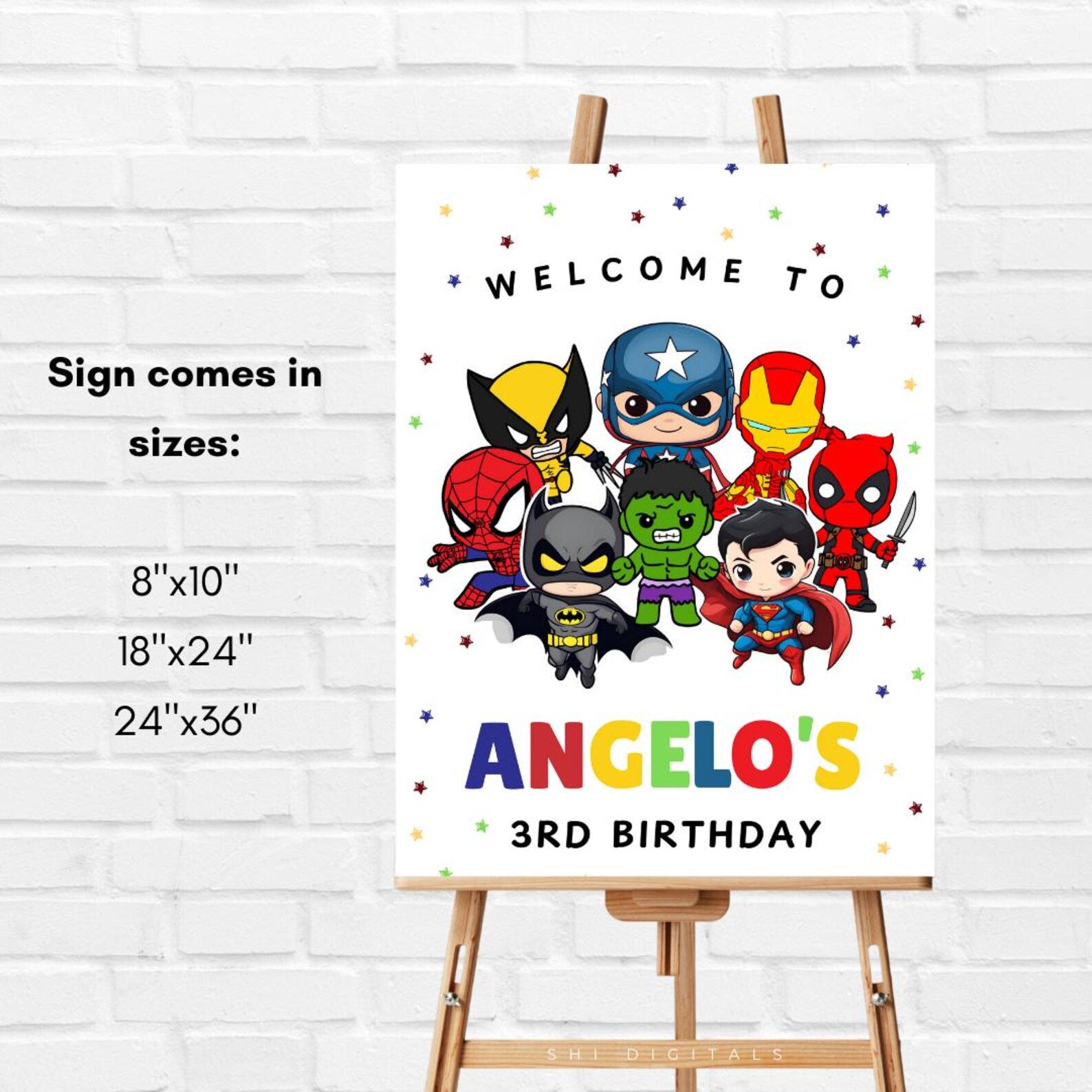 Superhero Birthday Welcome Sign Poster Editable Superhero Birthday Sign ...