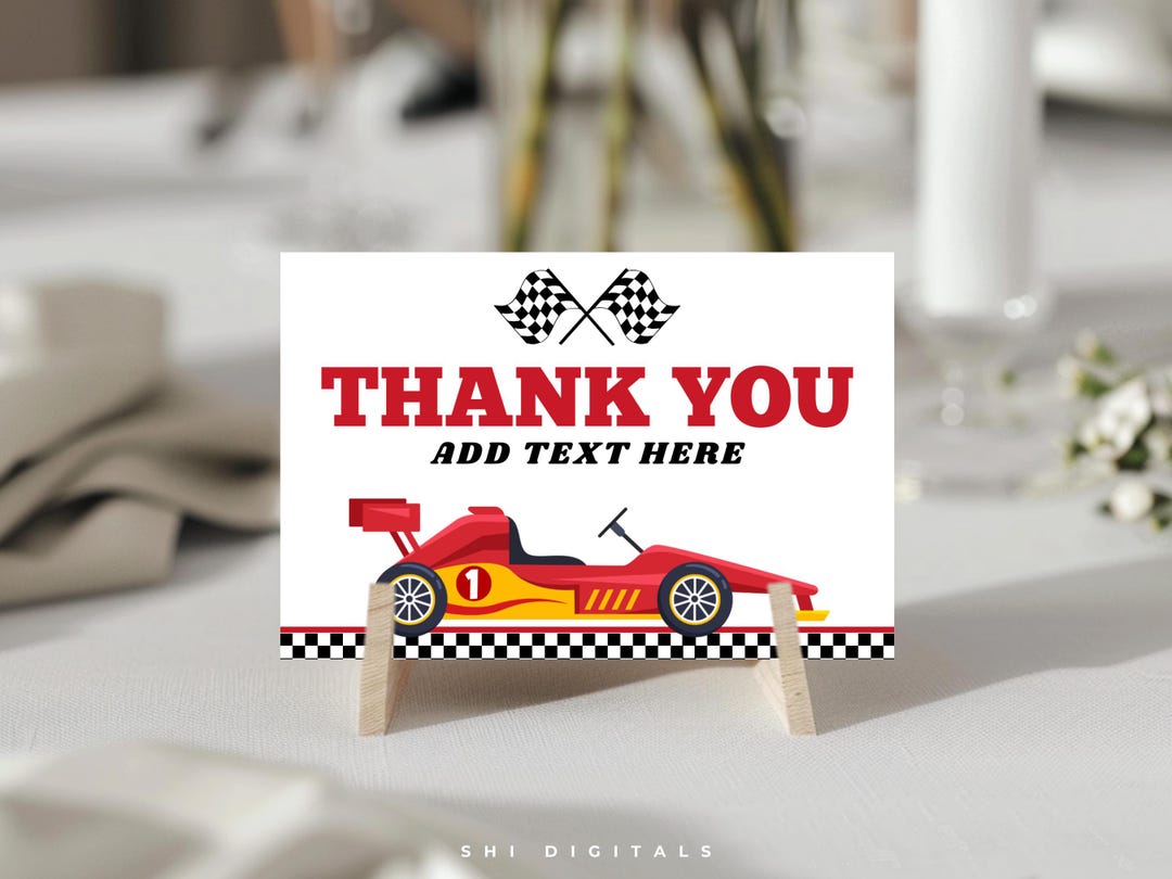 Editable Fast One Thank You Card Template Printable Fast One Thank You ...