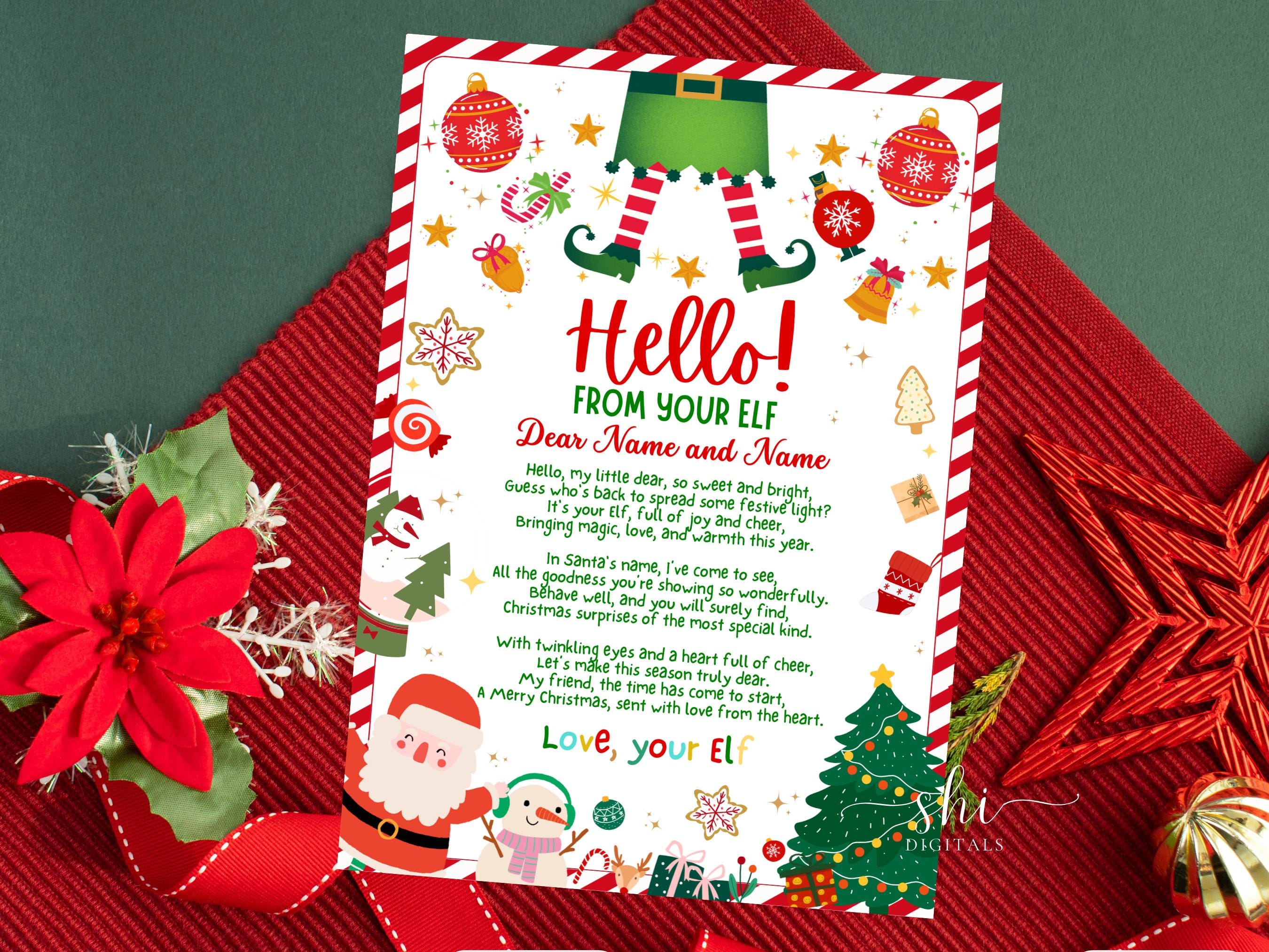 Elf Arrival Letter First Time Elf Introduction Letter 1st Time Elf ...