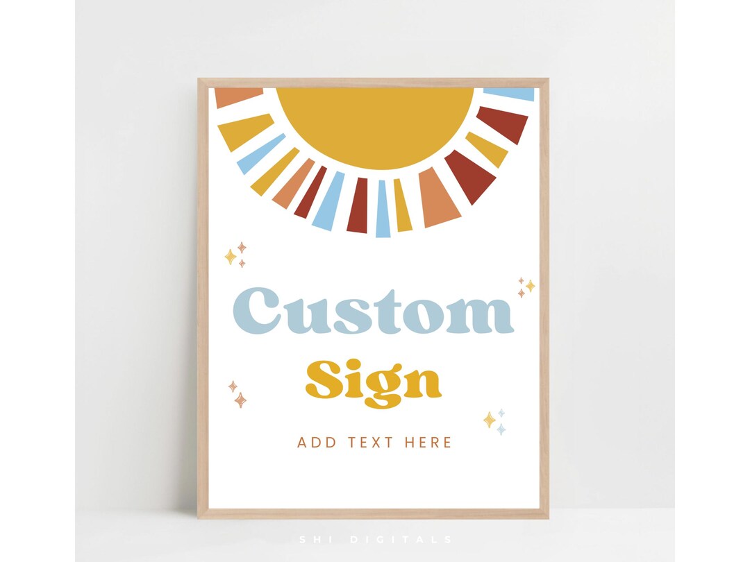 One Happy Boy Custom Sign Editable Table Sign Portrait Sign Printable ...