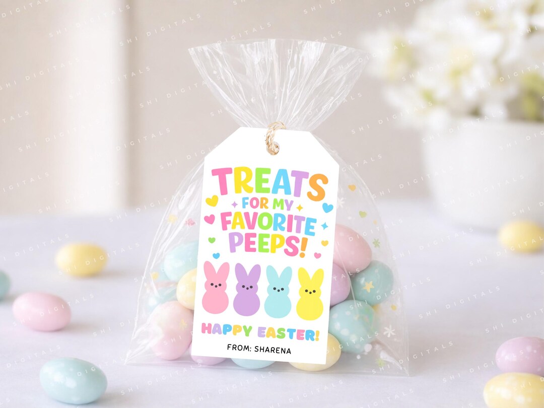 Editable Happy Easter Tag Printable Easter Gift Tag Easter Classroom ...