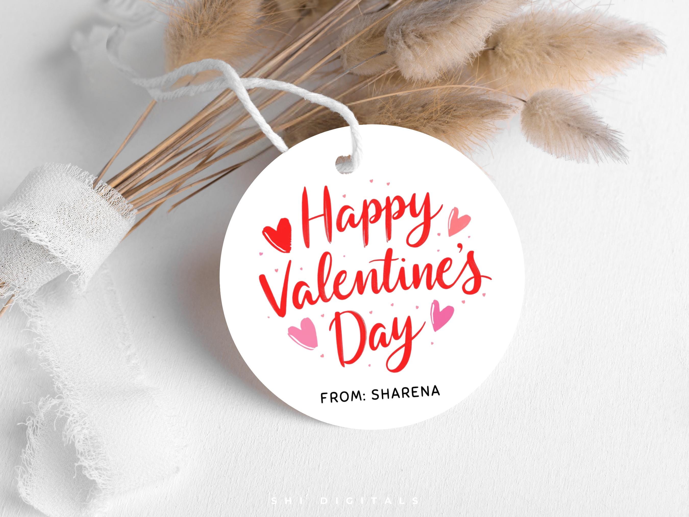 Editable Happy Valentine's Day Gift Tag Template Kids Valentine's Favor ...