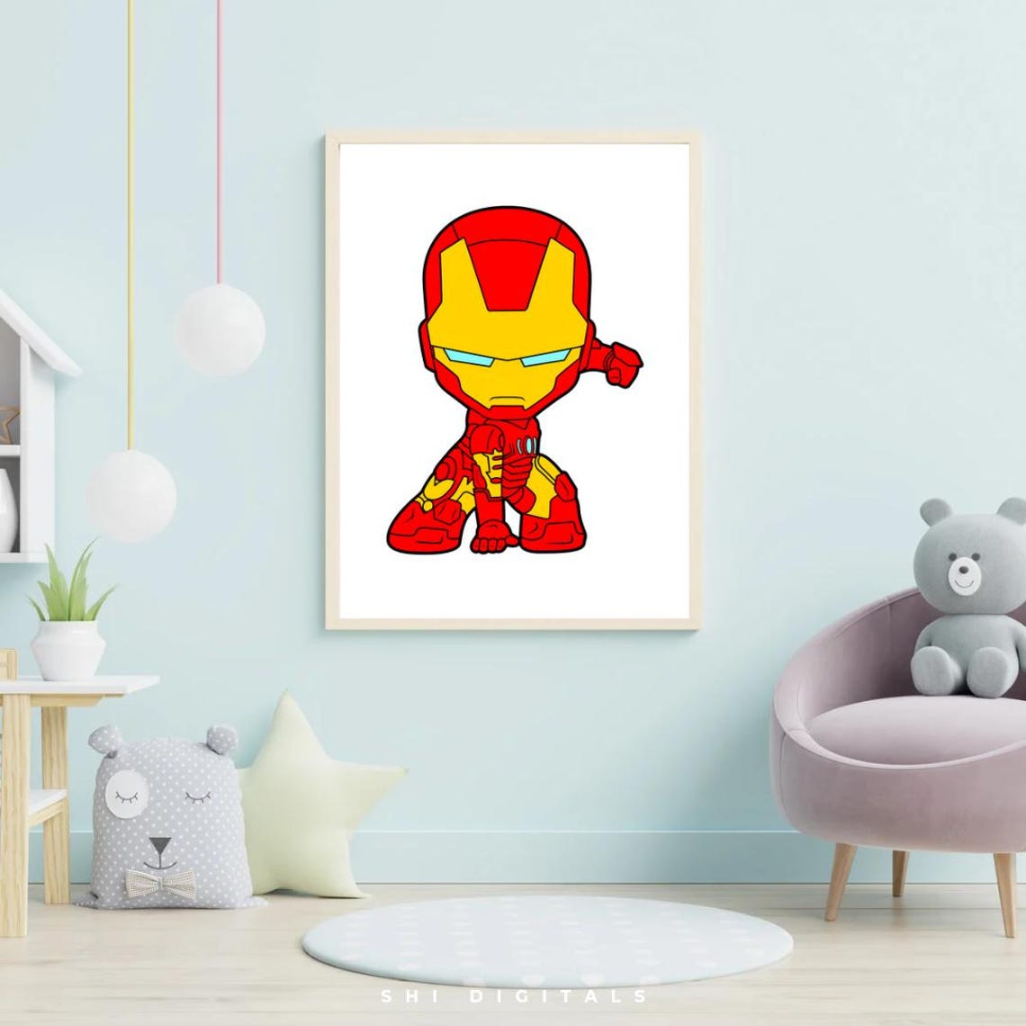 Superhero Wall Art Superhero Nursery Poster Superhero 10 Set Nursery ...