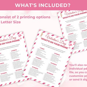 What's on Your Phone Printable Valentine's Day Games Couple Party Games ...