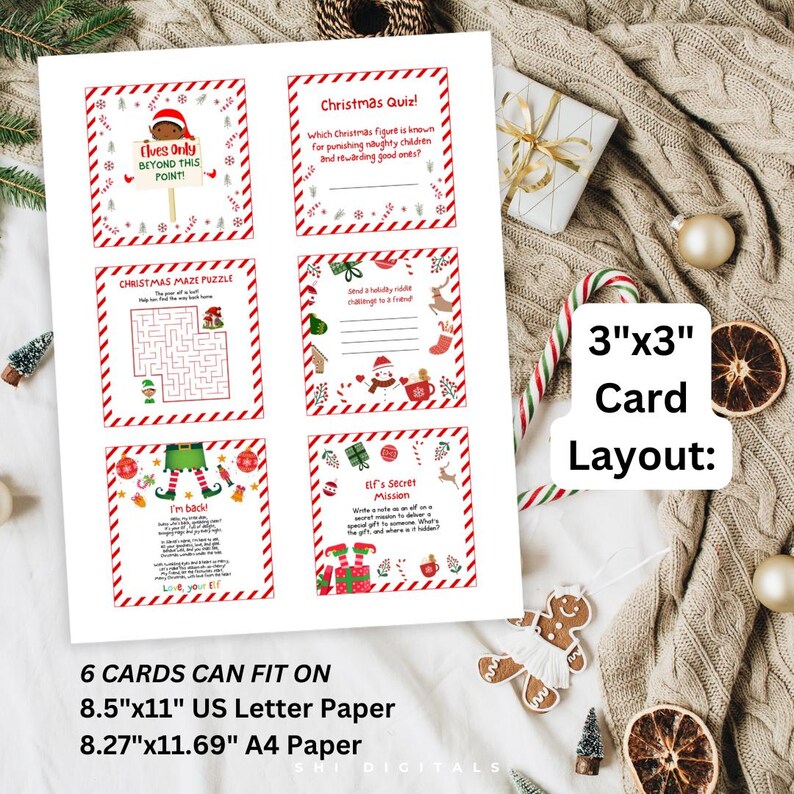 100 Elf Note Card Mega Bundle Elf Notes Kit Elf Games Elf Notes Elf ...