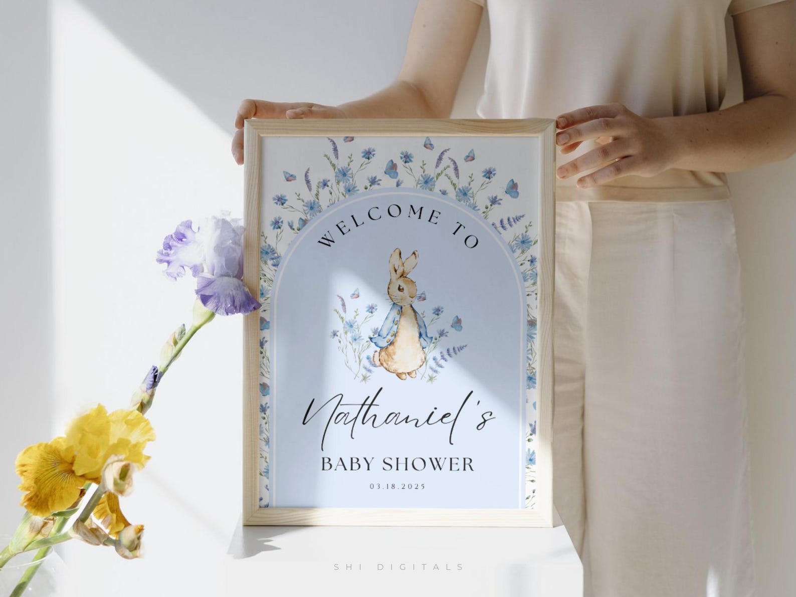 Peter Rabbit Welcome Sign Peter Bunny Baby Shower Welcome Sign ...