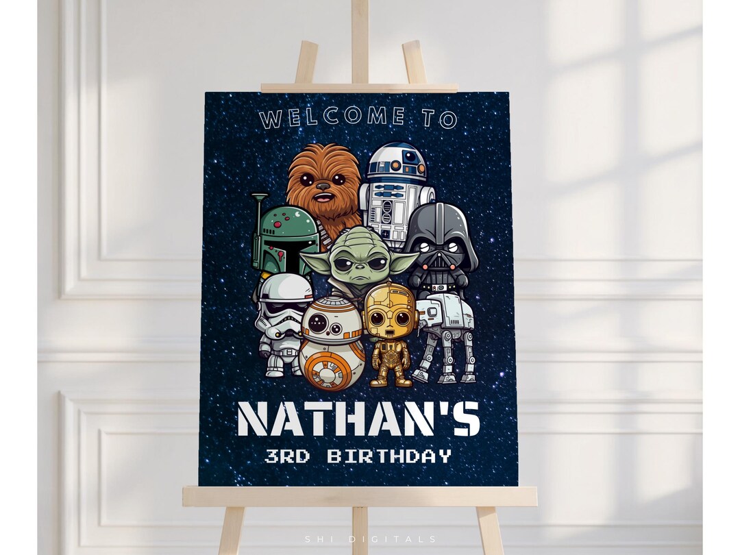 Star Wars Welcome Sign Template SW01 - Etsy