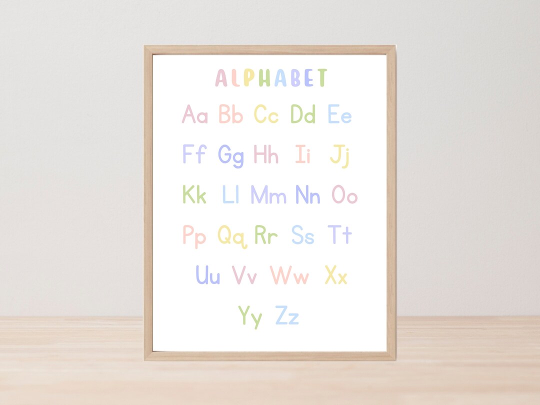 ABC Educational Poster Print Homeschool Classroom Montessori Playroom ...