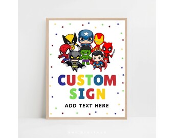 Superhero Logo Table Numbers, Wedding Table Cards, Marvel Superhero ...