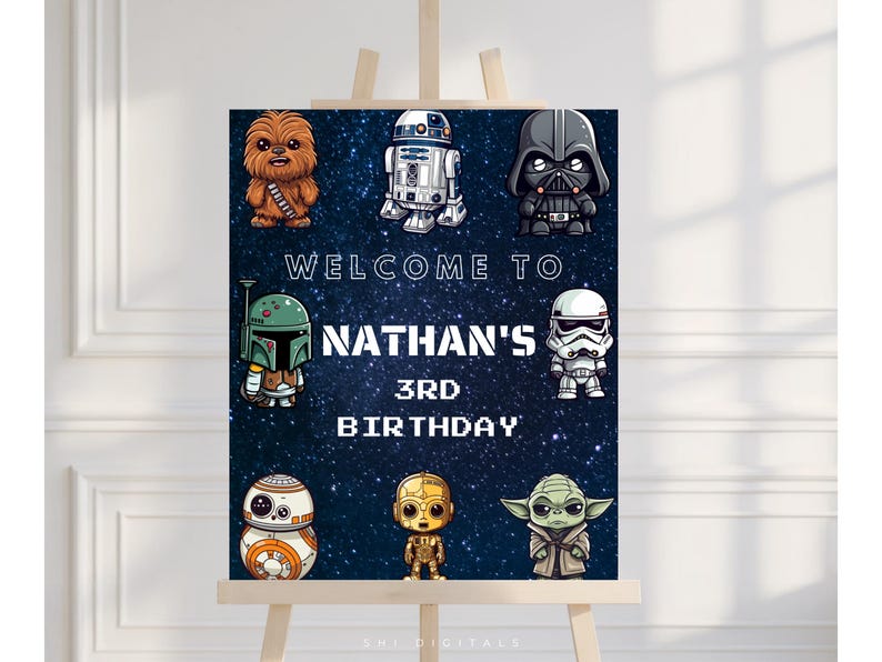Star Wars Welcome Sign Template SW01 - Etsy México