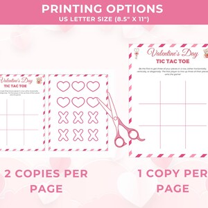 Tic Tac Toe Game Printable Valentine's Day Games Couple Party Games ...