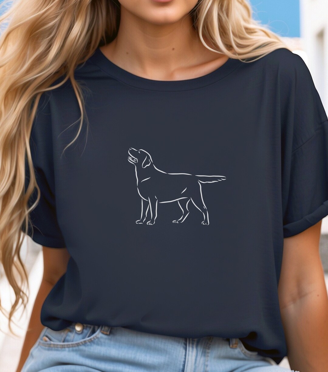 Labrador T-shirt Minimalist Lab Tee Cute Lab Mom Dad T-shirt Dog T ...