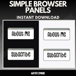 Simple Browser Panels / Simple / Clean/ PREMADE Brower Panel for Twitch ...