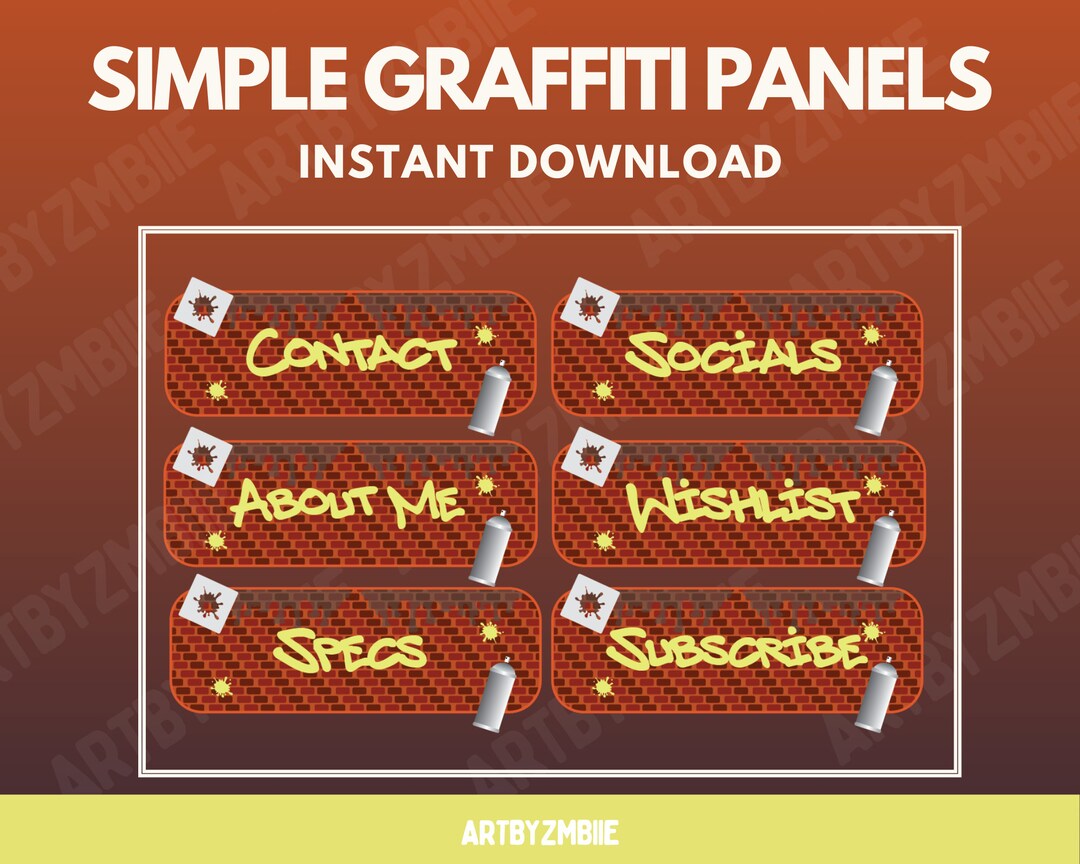 Simple Graffiti Panels / Simple / Clean / PREMADE Graffiti Panels for ...