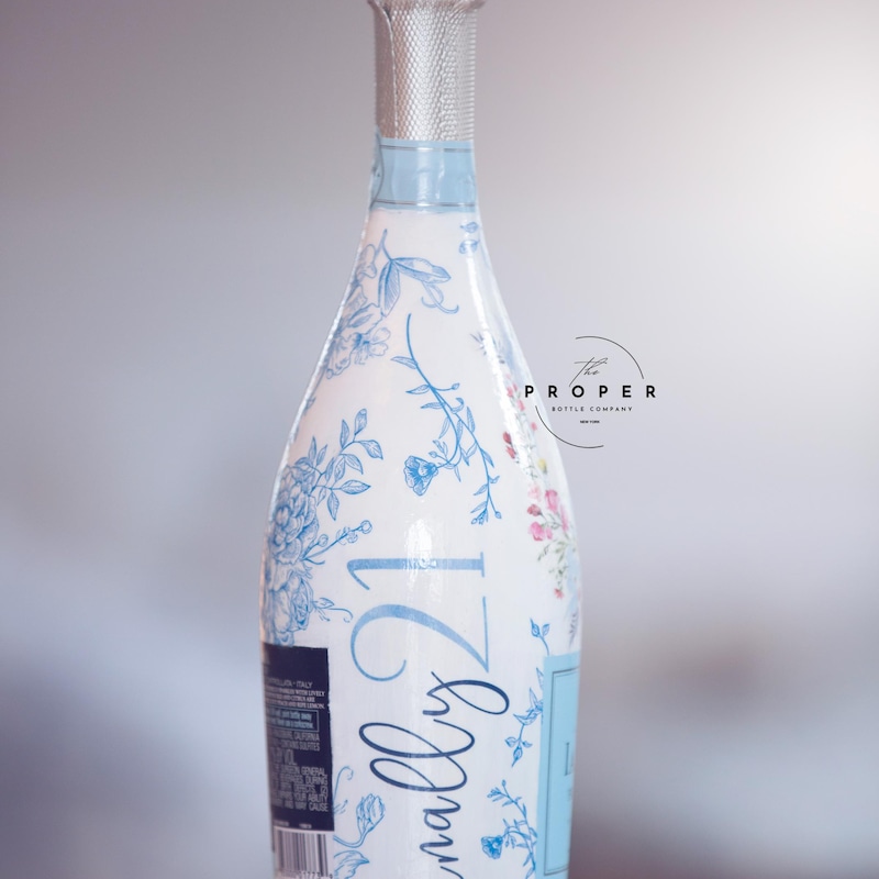 Prosecco Bottle Floral - Etsy