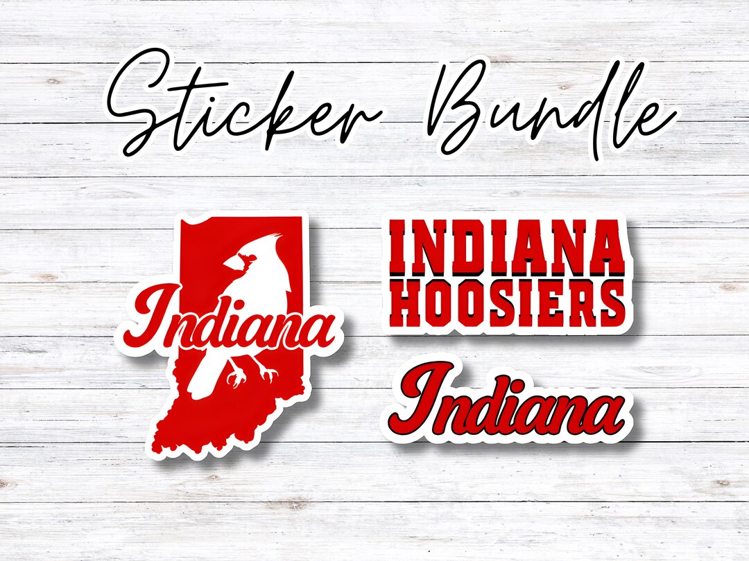 Indiana Hoosiers Vinyl Sticker, Waterproof Laminated Sticker for Laptop ...